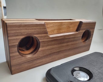 Wooden Passive Amplifier and Smartphone Stand, Walnut and Maple, Wooden Phone Stand ...