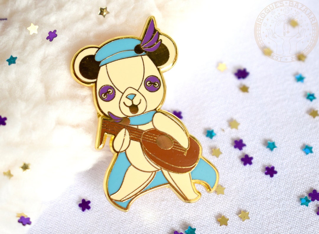 The Bard Bear Enamel Pin - D&D Teddy Bear Hard Enamel Pin | Dungeons ...