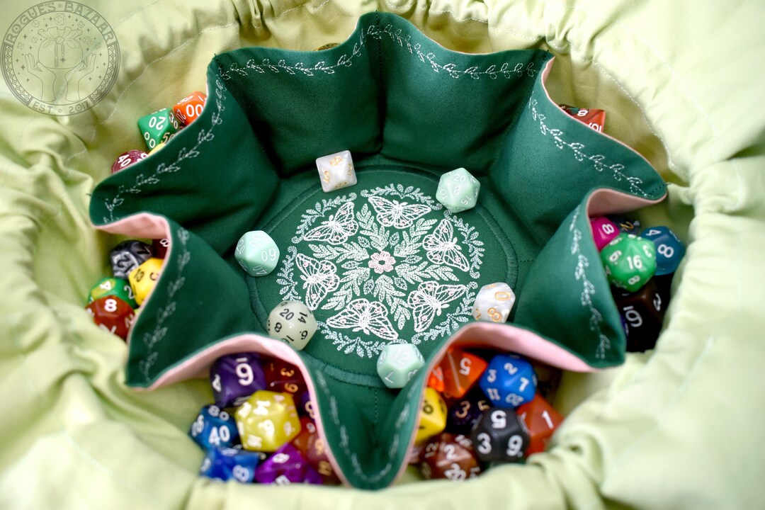 The Light Watcher's Dice Bag - 18 Dice Set Embroidered Pocket Dice Bag ...