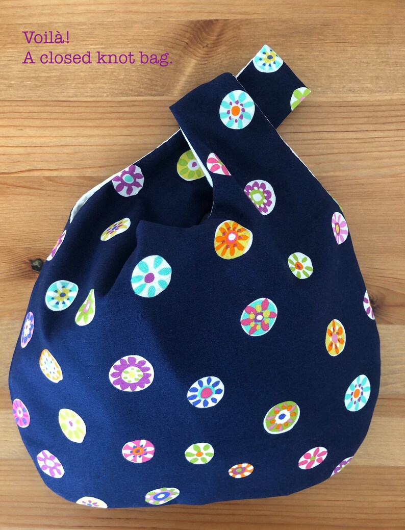 Small Knot Bag | Japanese Fabric | Traditional Japanese Motifs ...