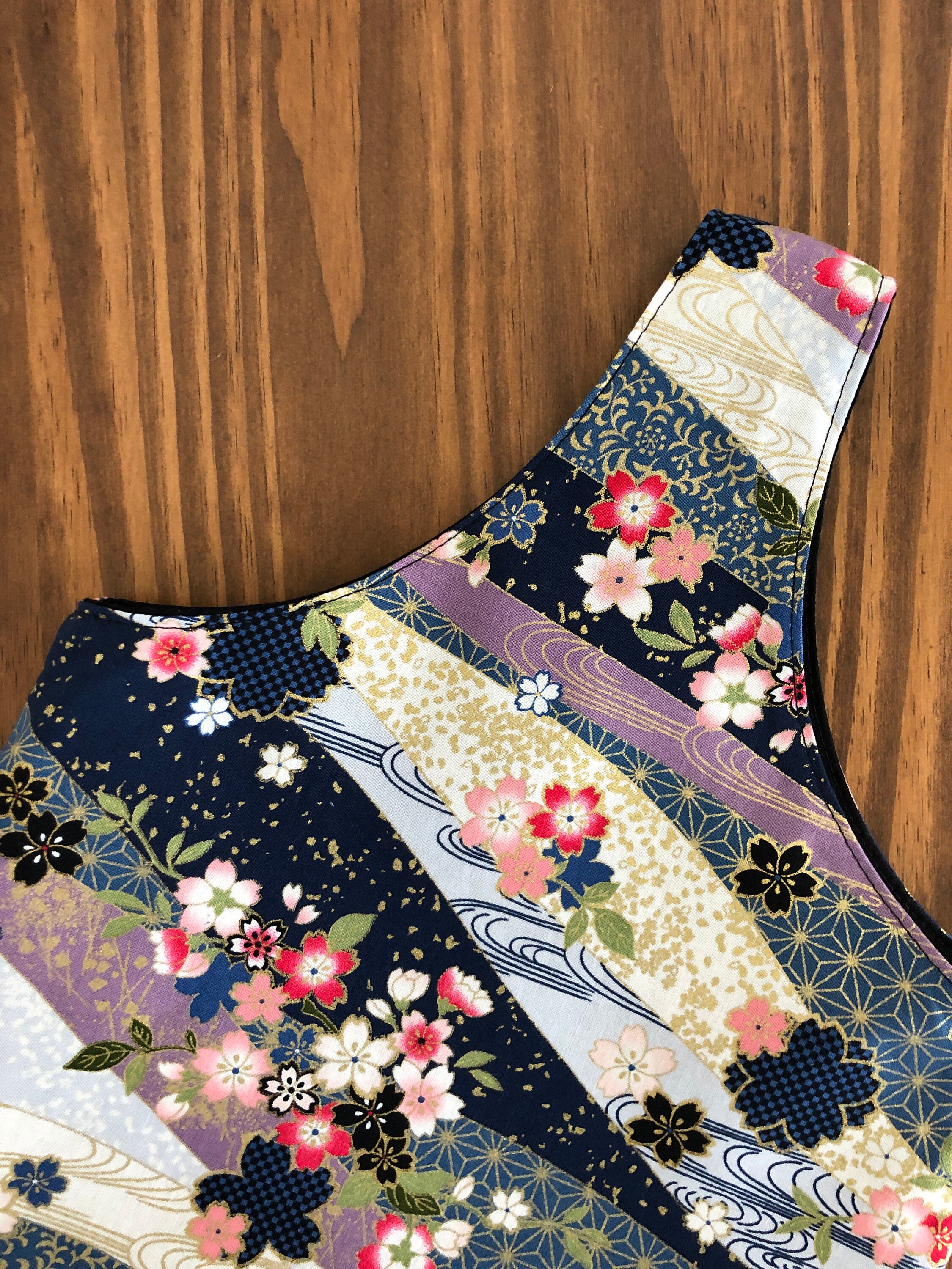 One-handle Tote Bag | Metallic Floral Japanese Fabric | Traditional ...