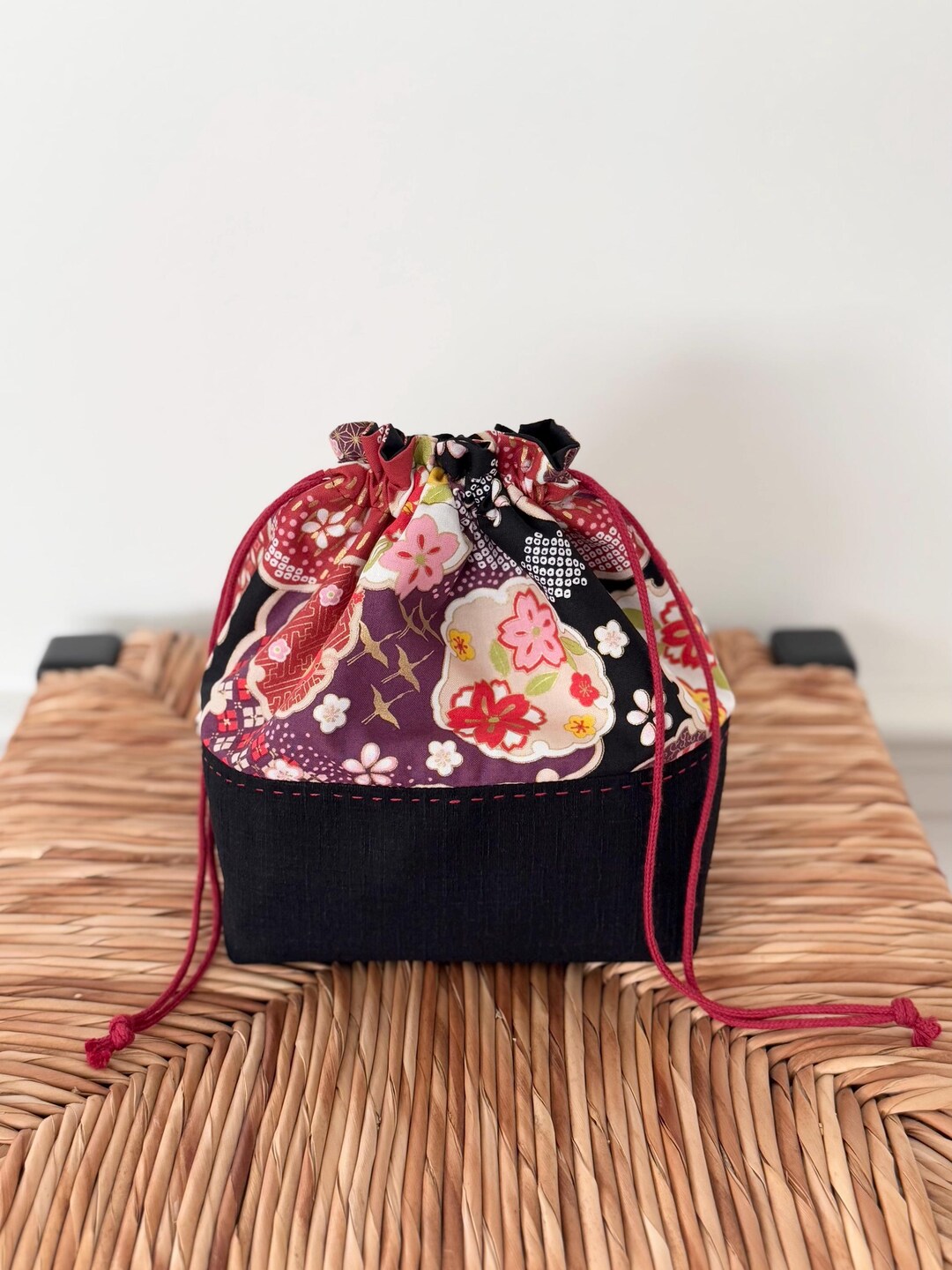 Japanese Drawstring Bag | Kinchaku | Bag Organizer | Japanese Fabric ...