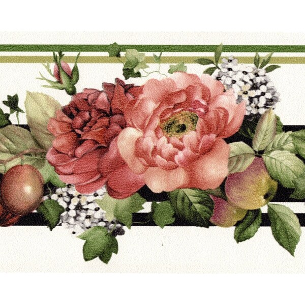 Botanical Floral Wallpaper Border - Etsy