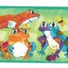 Rainbow Froggy & Friend Wallpaper Border, Leaping Frogs With Dragon Fly ...