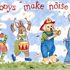 Safari Animals Parade With White Cloud Blue Sky Wallpaper Border - Dog ...