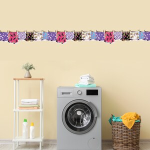 Tropical Laundry Room Wallpaper Border – Clothesline Design, 15' X 6.5 ...