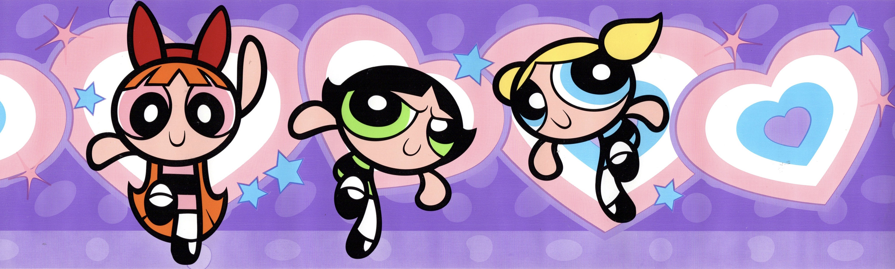 Peel & Stick Powerpuff Girls Wallpaper Border The Powerpuff | Etsy
