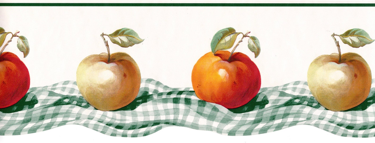 Apple Wallpaper Border Apples Die Cut Wallpaper Border | Etsy
