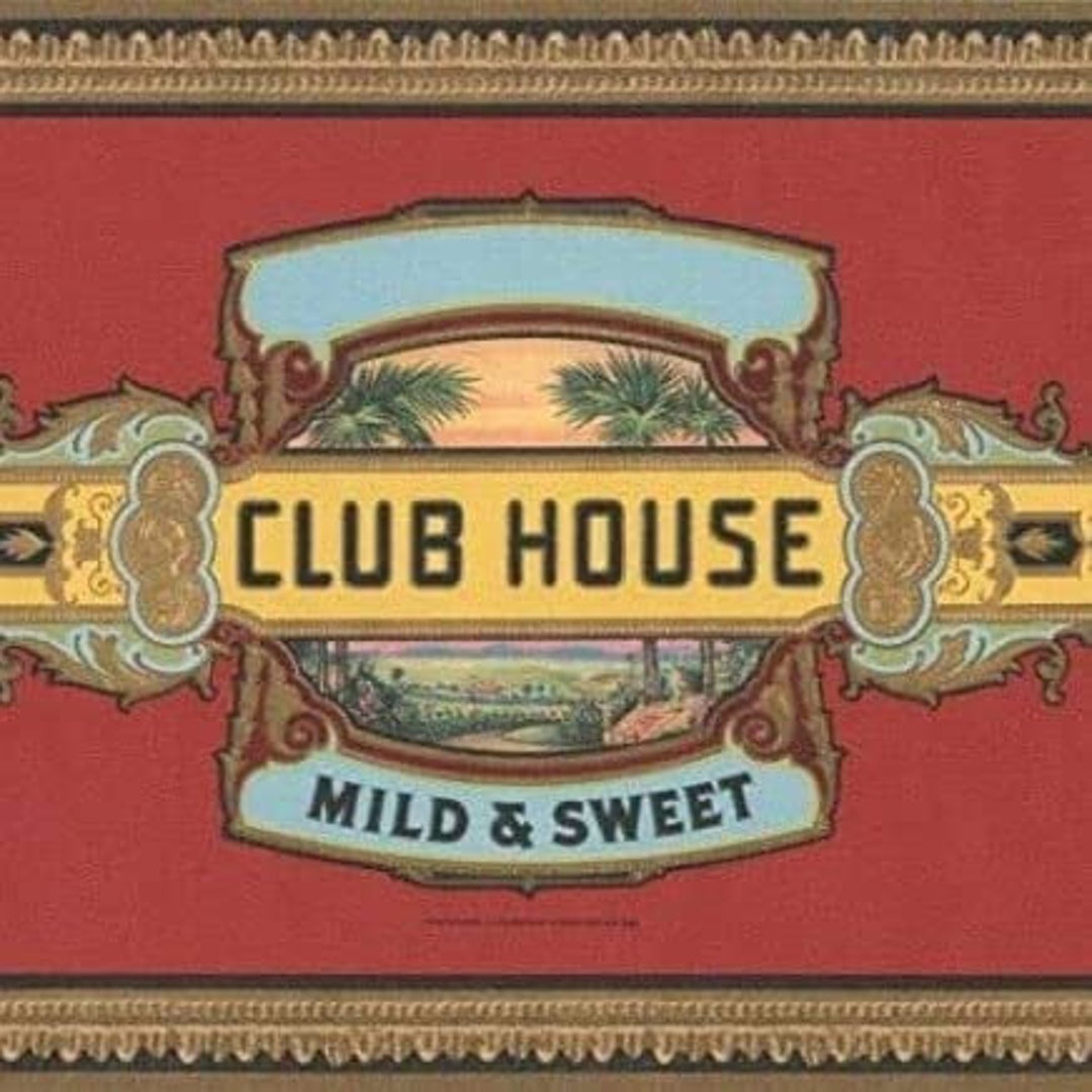 Vintage Cigar Label Masculine Antique Sign Wallpaper Border, Pre-pasted ...