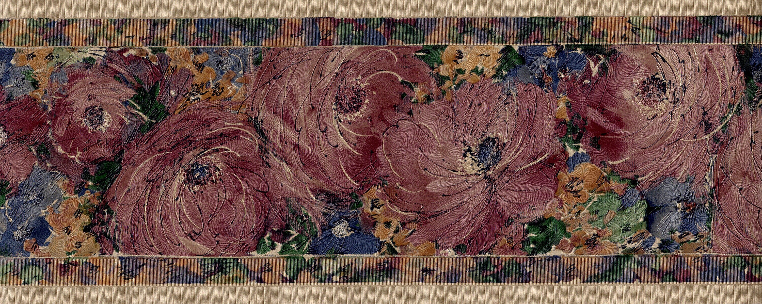 Embossed Cabbage Roses Wallpaper Border Mauve Pastel Cabbage - Etsy