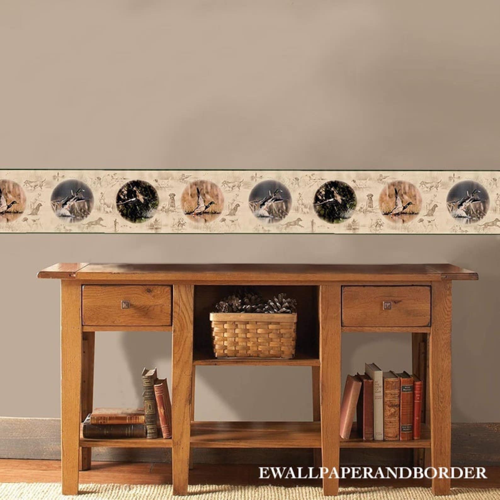 Country Nature Wilderness Wild Ducks Hunting Wallpaper Border - Etsy