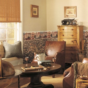 French Country Village Charm Wallpaper Border, French Cafe Bistro ...