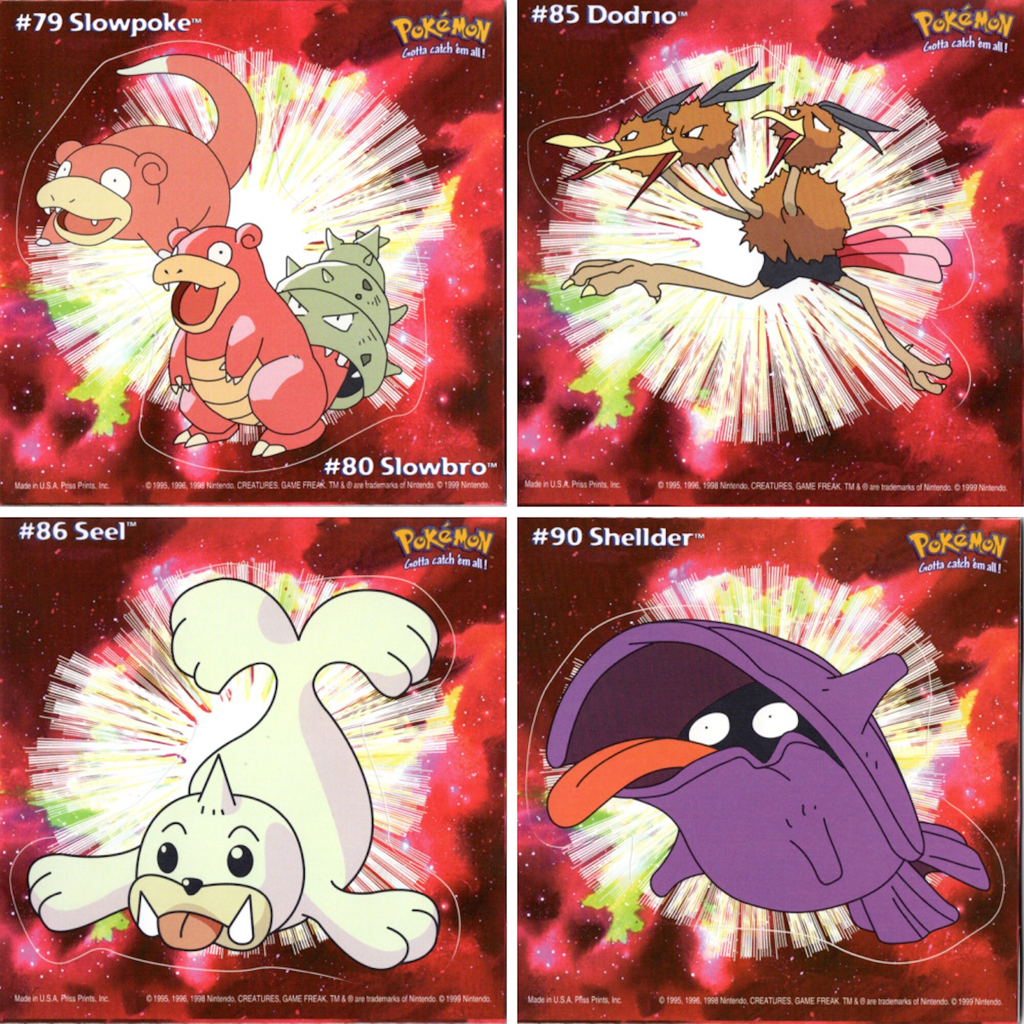 35 POKEMON Stickers 1999 Series C Pokemon Pikachu Stick Ups | Etsy