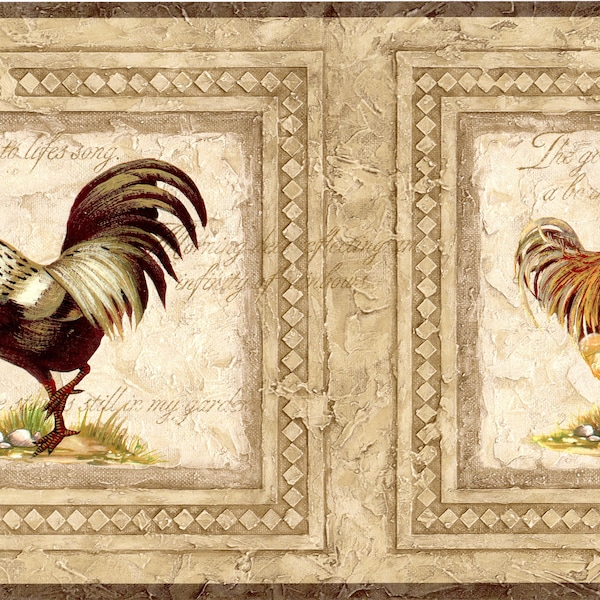 Rooster Wallpaper - Etsy