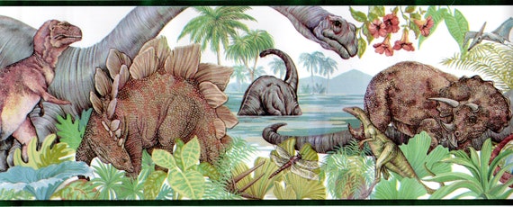 Dinosaur Wall Border Dinosaur Border Gray And White Kids Walls Marburg