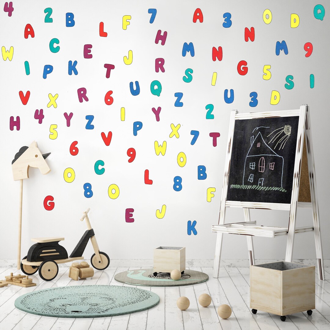 Peel and Stick Alphabet & Number Wall Stickers - Learning Made Fun ...