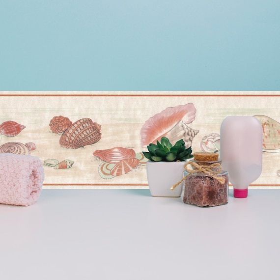Seashell Wallpaper Border WALLPAPER BORDER SHELLS IN FRAMES BEACH