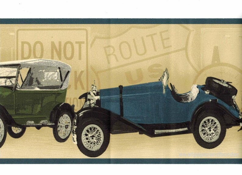 Antique Classic Cars Wallpaper Border Vintage Classic Car - Etsy
