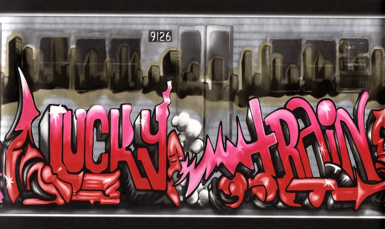 Modern Graffiti Wallpaper Border, Modern Lucky Train Graffiti Art City ...