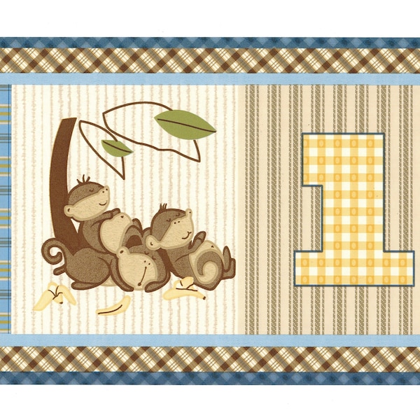Monkey Border Wallpaper - Etsy