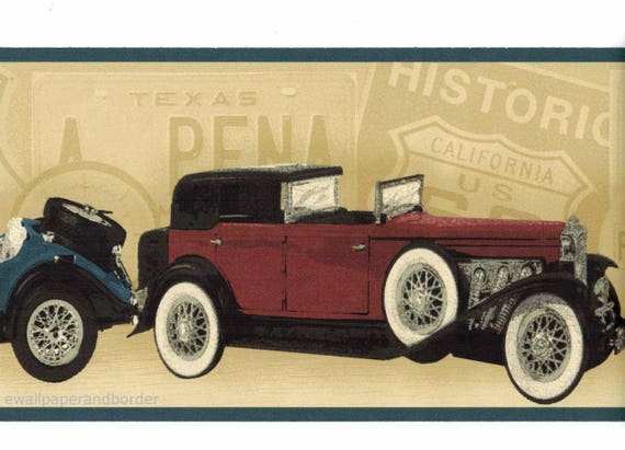 Antique Classic Cars Wallpaper Border Vintage Classic Car - Etsy