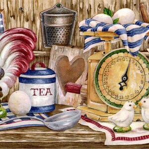 Country Kitchen Wallpaper Border Primitive Folk Art Home - Etsy