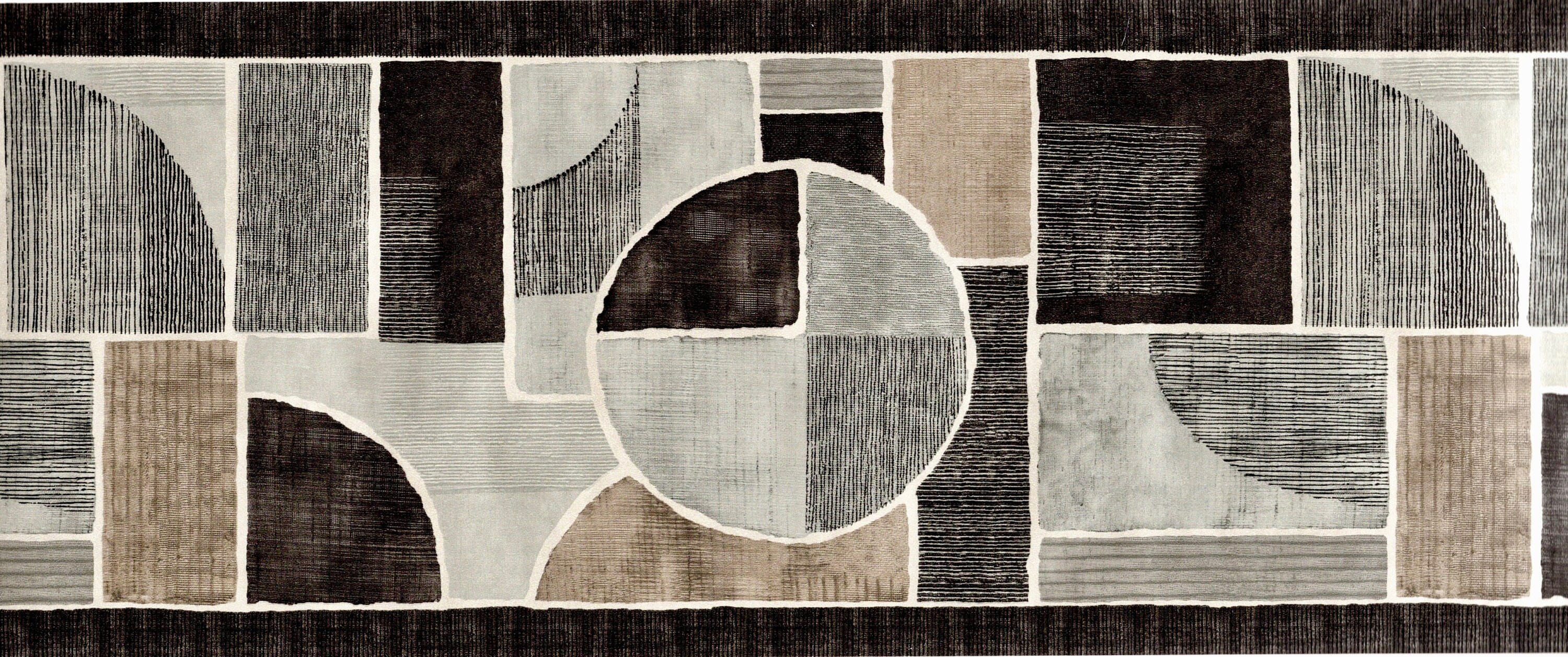 Mid Century Modern Geometric Wallpaper Border Black Gray - Etsy UK