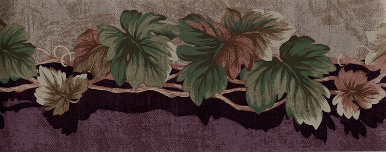 Rustic Leaf Wallpaper Border - Albert Van Luit Collection , Metallic ...