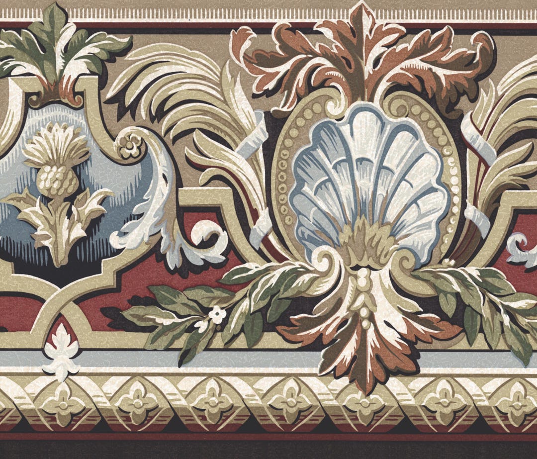 Albert Van Luit Victorian Filigree Wallpaper Border - Scroll Leaf ...