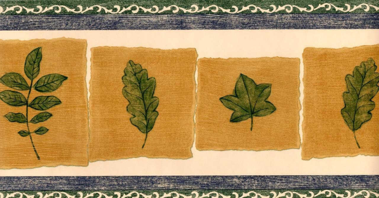 Green Leaf Wallpaper Border