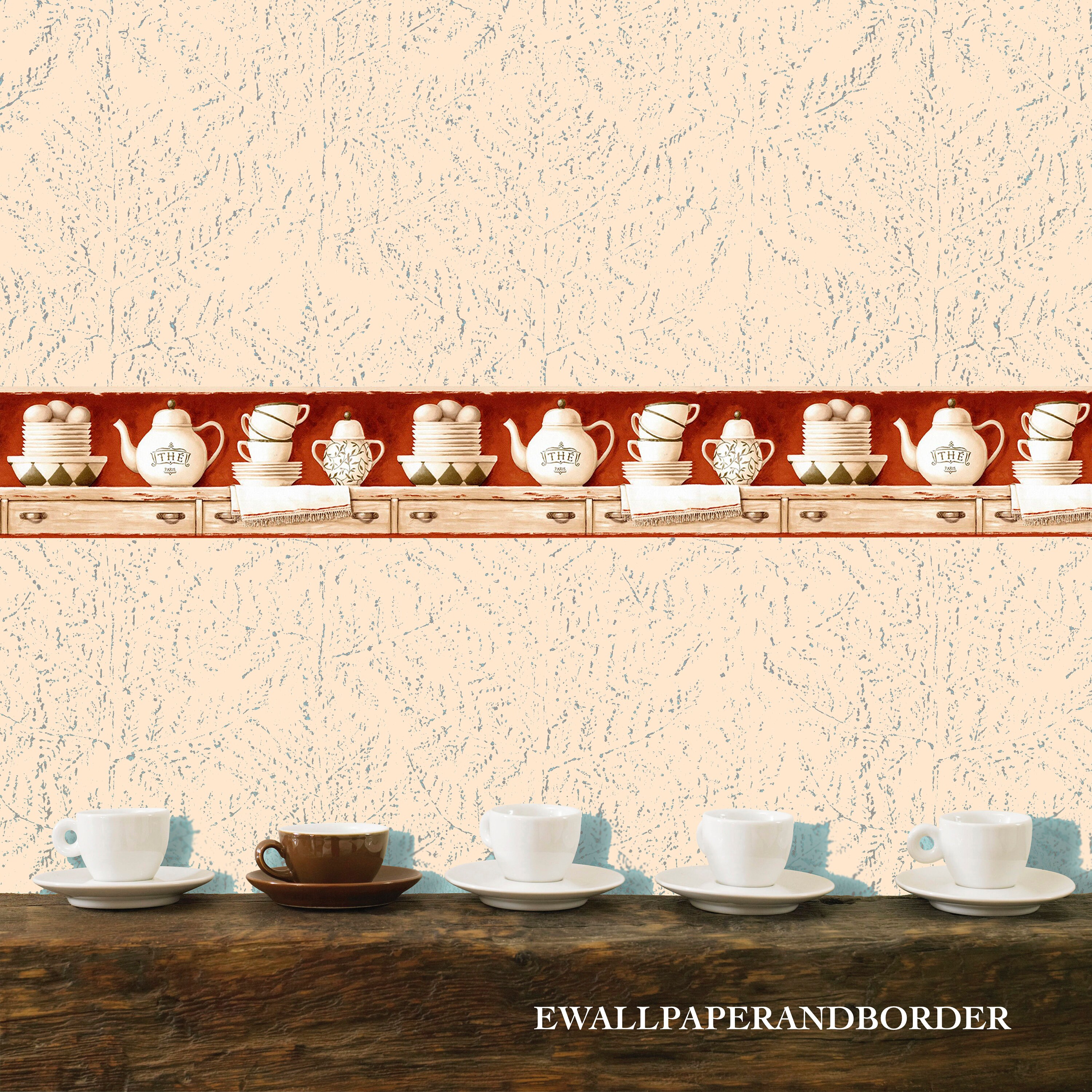 Coffee Cup Wallpaper Border