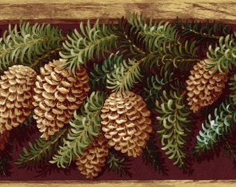 Pine Branch Wallpaper Border - Etsy