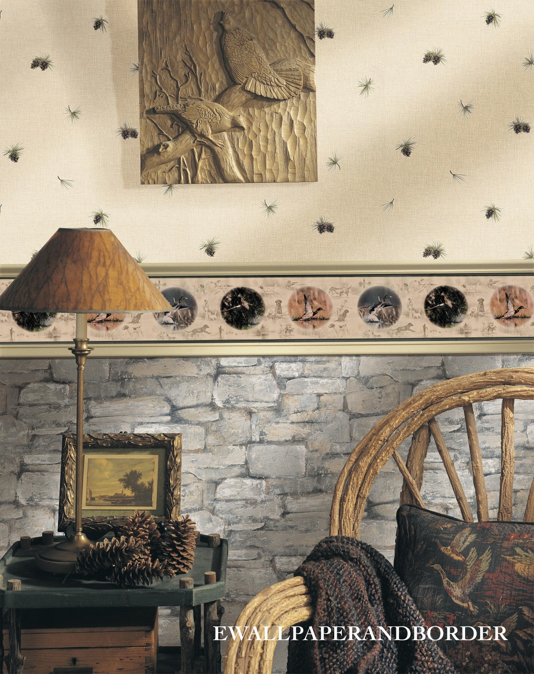 Country Nature Wilderness Wild Ducks Hunting Wallpaper Border, Pre ...