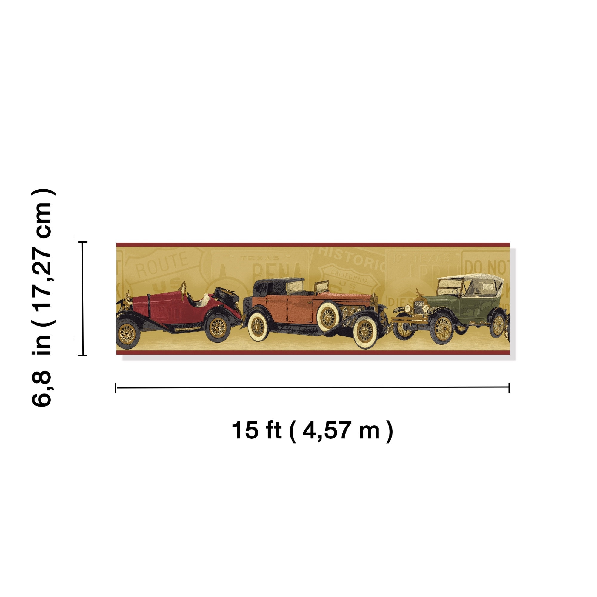 Vintage Cars Border Aw0619b Youtube Classic Car Border 1 - CUP1233248 ...