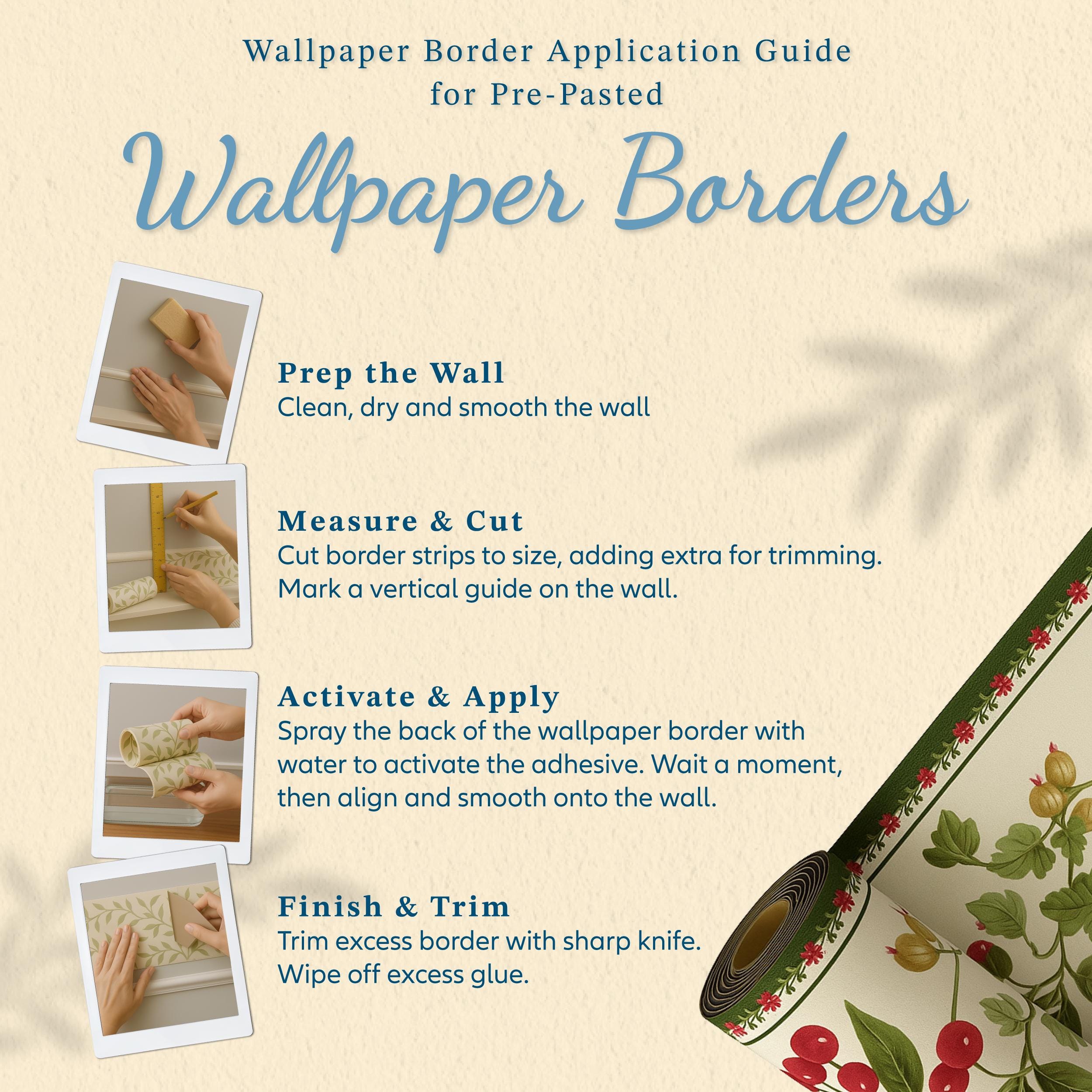 Coffee Wallpaper Border 6.6 Inch, Cafe Mocha Cappuccino Design, Pre ...
