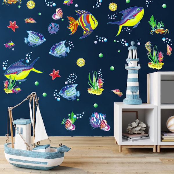Marine Life Decal - Etsy