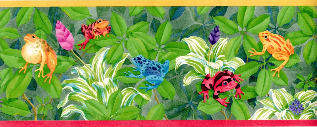 Colorful Froggy Friends in the Tropical Rainforest Frog Wallpaper ...