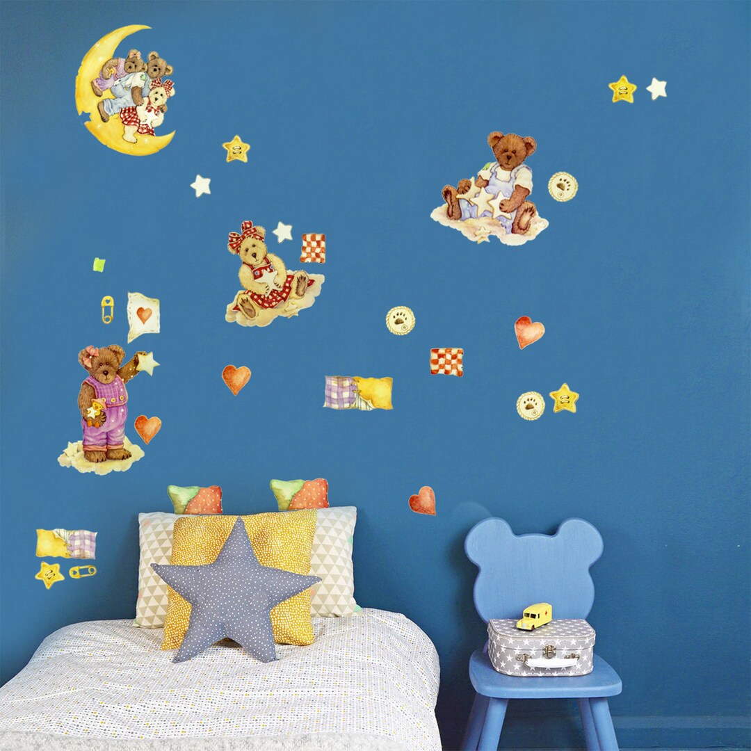 Teddy Bears Wall Decal Boyds Bears and Friends Peel & Stick - Etsy