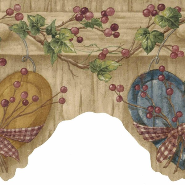 Country Primitive Wallpaper Borders - Etsy