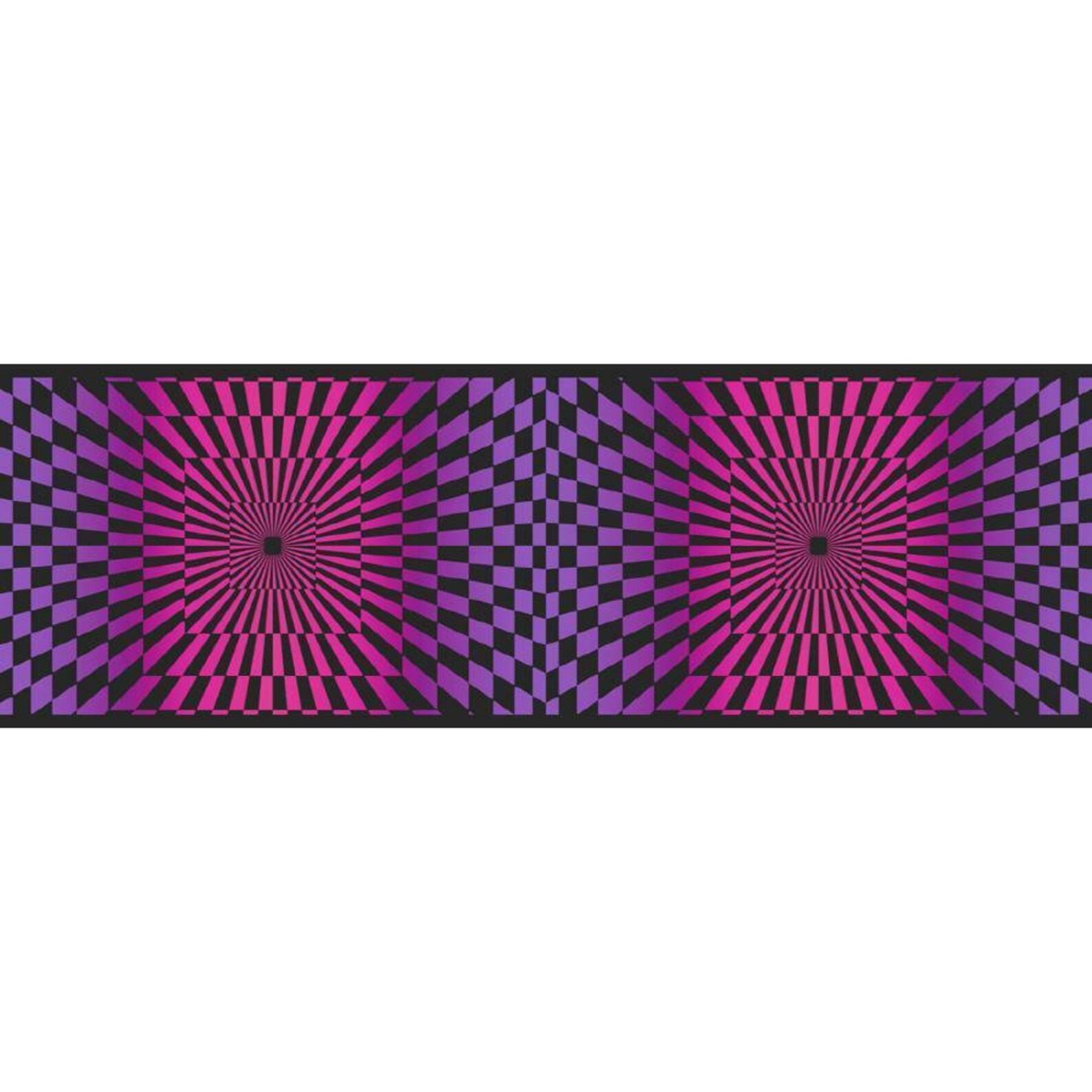 Modern Check Pattern Wallpaper Border Black Purple Pink Check | Etsy