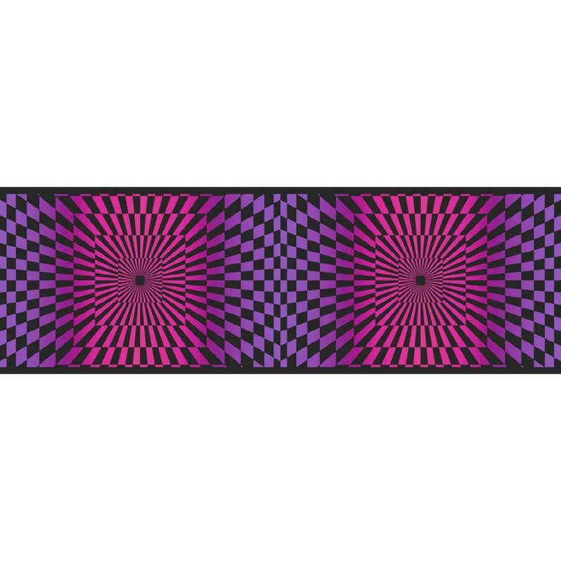 Modern Check Pattern Wallpaper Border Black Purple Pink Check | Etsy