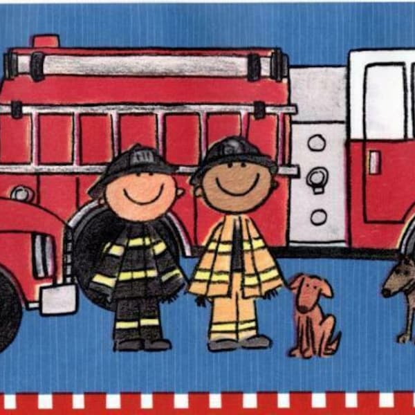 Red Truck Wallpaper Border - Etsy