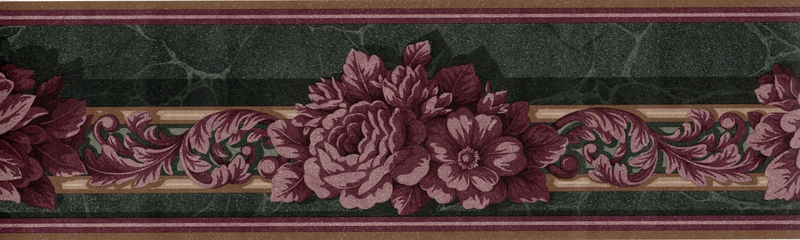 Victorian Roses Wallpaper Border Vintage Floral Wallpaper - Etsy