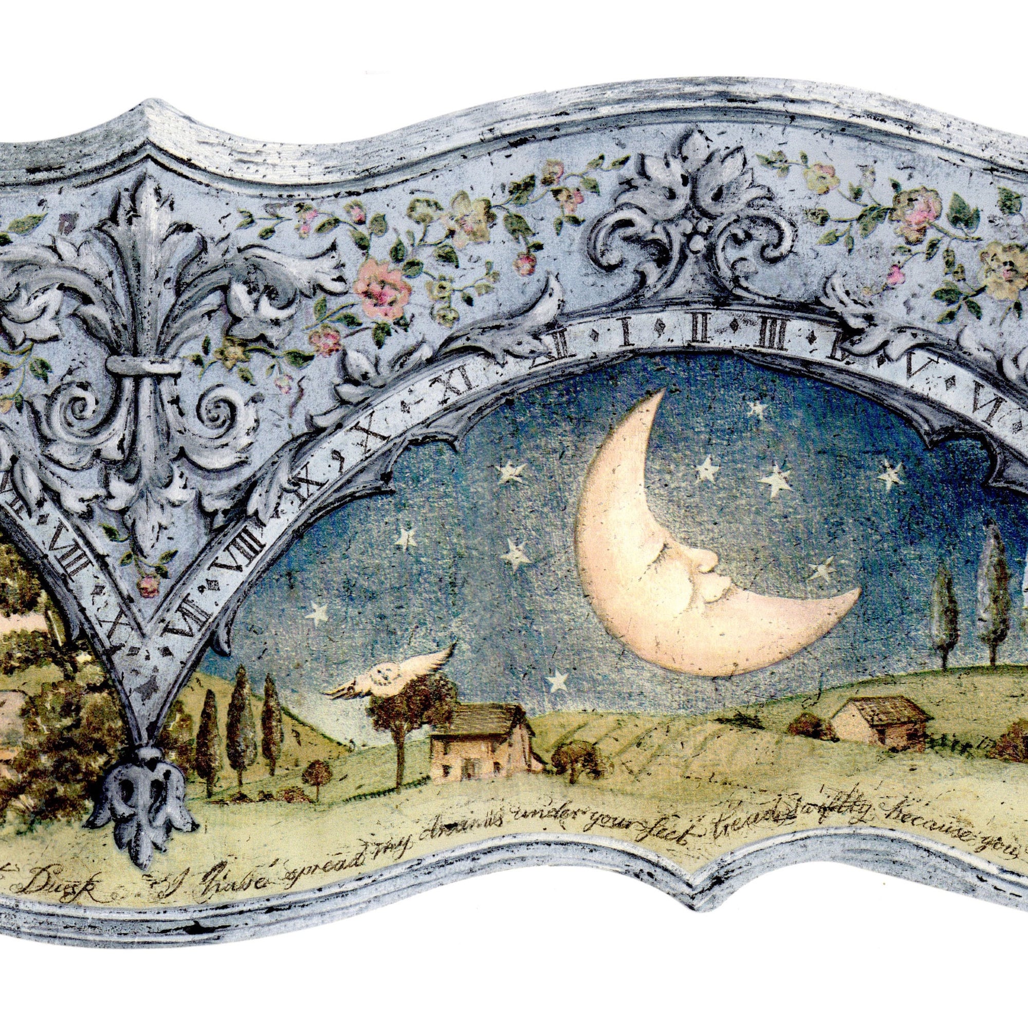 Celestial Sun & Moon Wallpaper Border, Whimsical Day-night Village ...