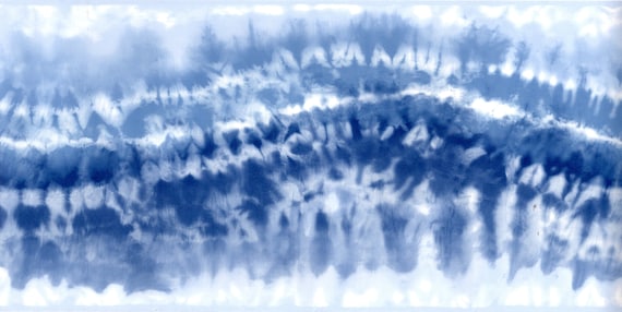 Tie Dye Wallpaper Border Blue Spray With Water and Hang | Etsy