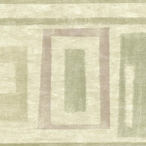 Geometric Shapes Wallpaper Border, Aloe Wash Green Block Squares ...