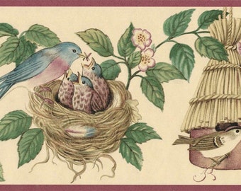 Birdhouse Wallpaper Border - Etsy