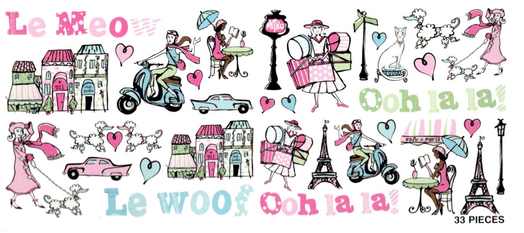 Paris Wall Decal, Parisian Wall Sticker, Girl's Room Wall Decor, Paris ...