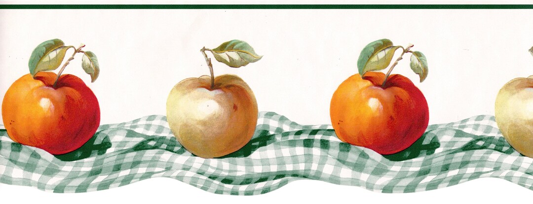 Apple Wallpaper Border, Apples Die Cut Wallpaper Border, Contemporary ...
