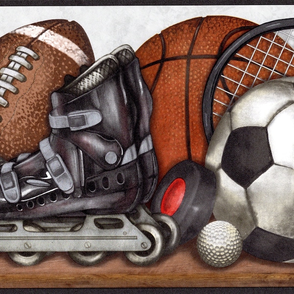 Football Wallpaper Border - Etsy